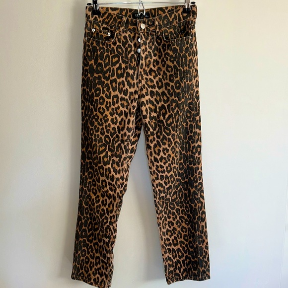 Zara | Jeans | Lepoard Print Zara Jean | Poshmark